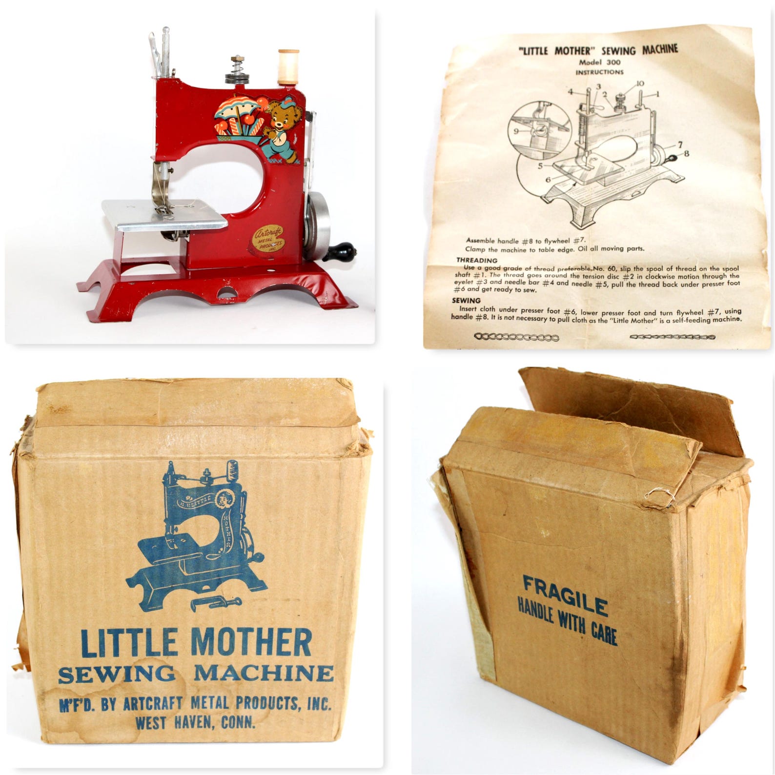 1940s Toys, Little Mother Sewing Machine & Wolverine Ringer Washer - Etsy