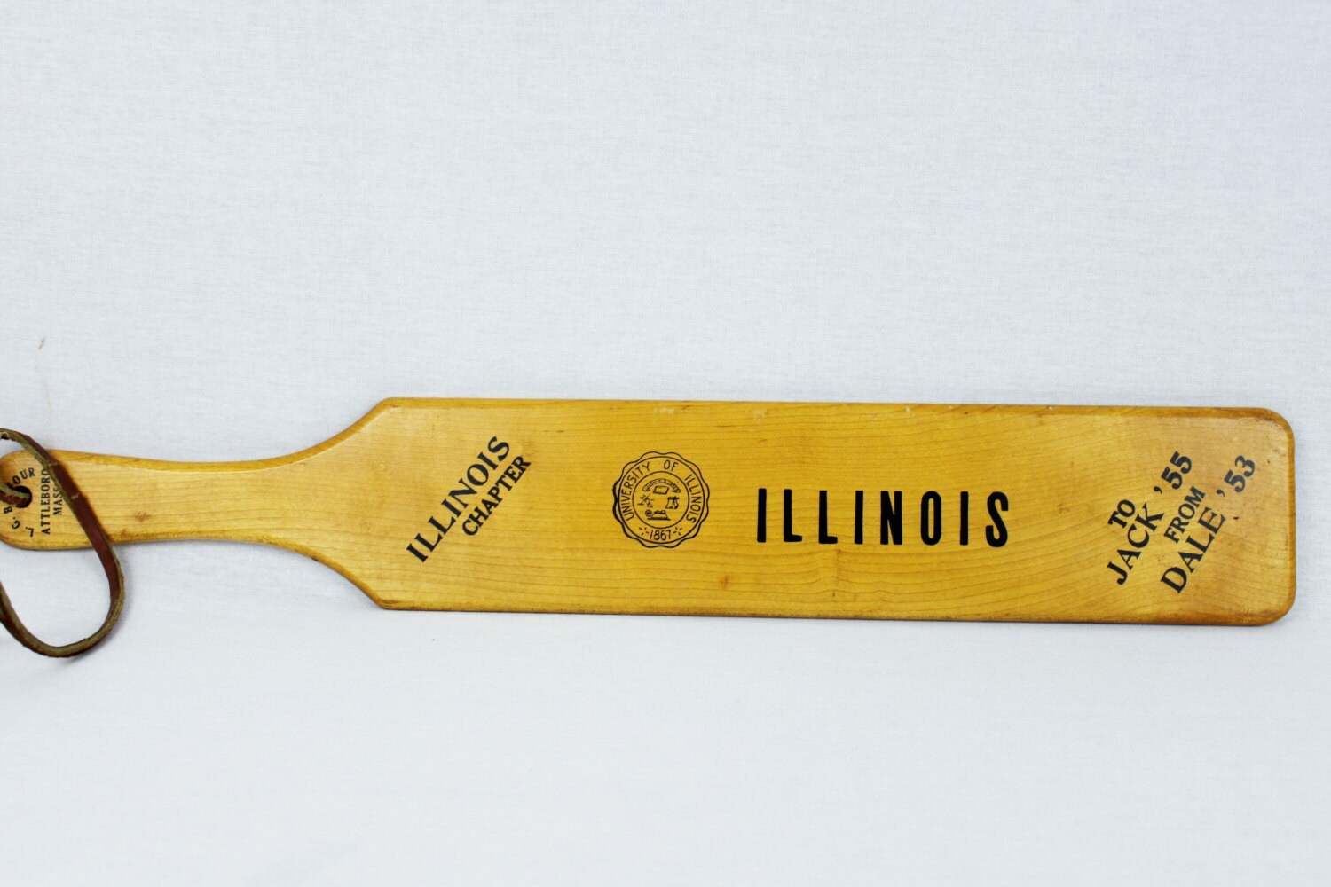 Wooden Paddle Illinois University, ACACIA Fraternity Pledge, Collage ...