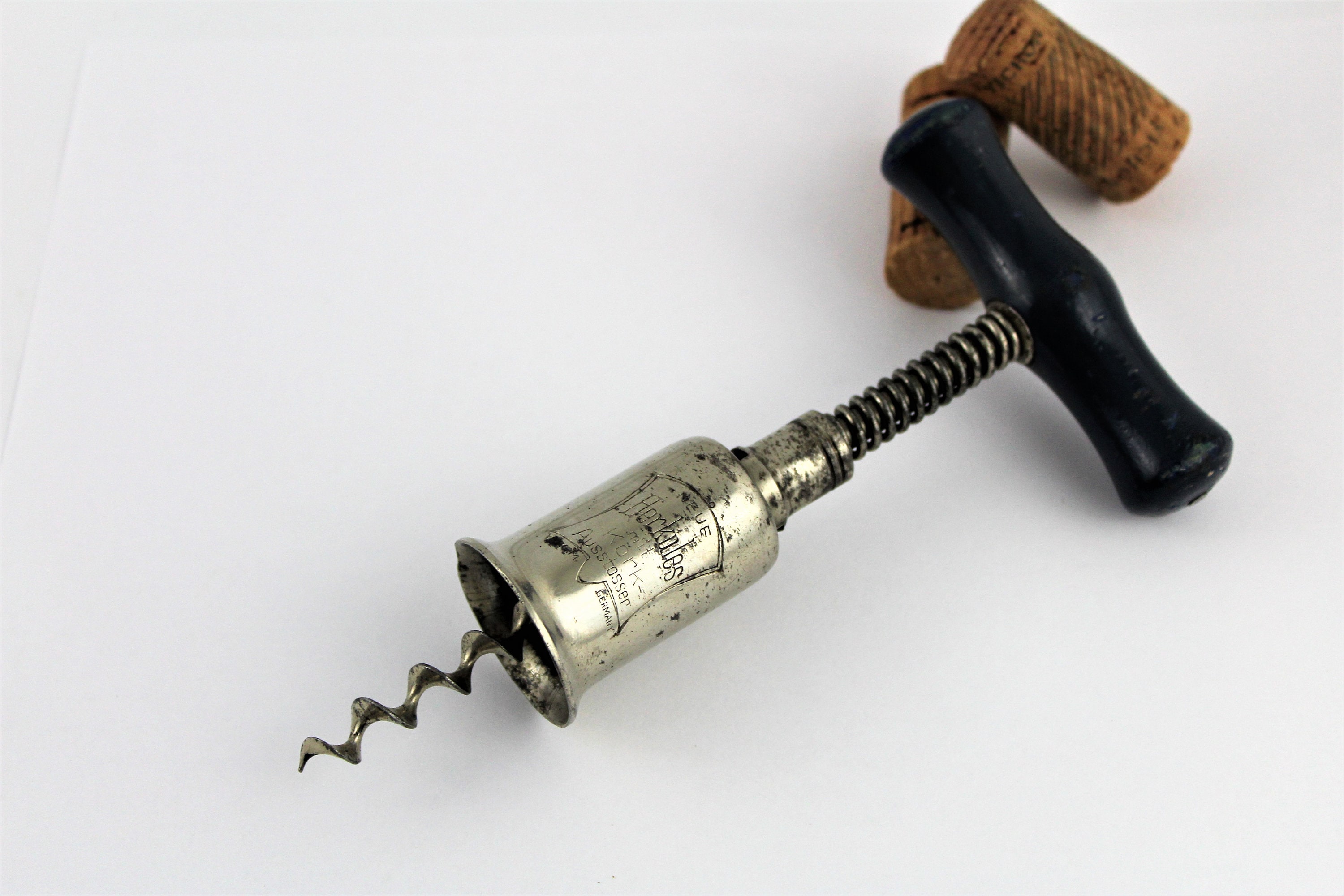Vintage 1930s German Herkules Corkscrew with Locking Steel Bell - D.R.G ...