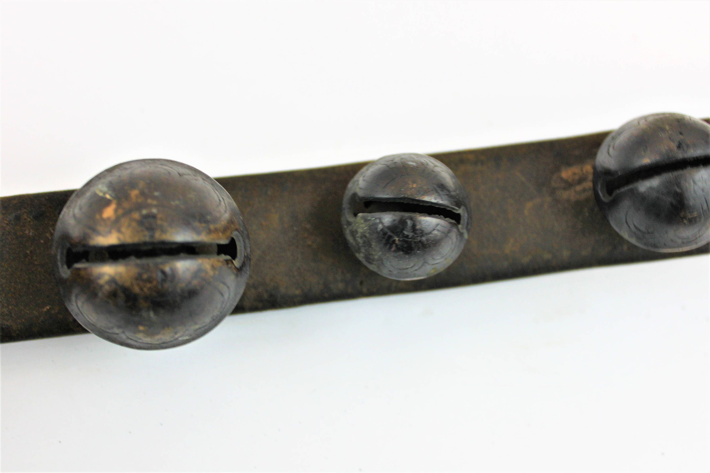 Antique Set of 6 Brass Sleigh Bells, Vintage Solid Brass Sleigh Bells ...