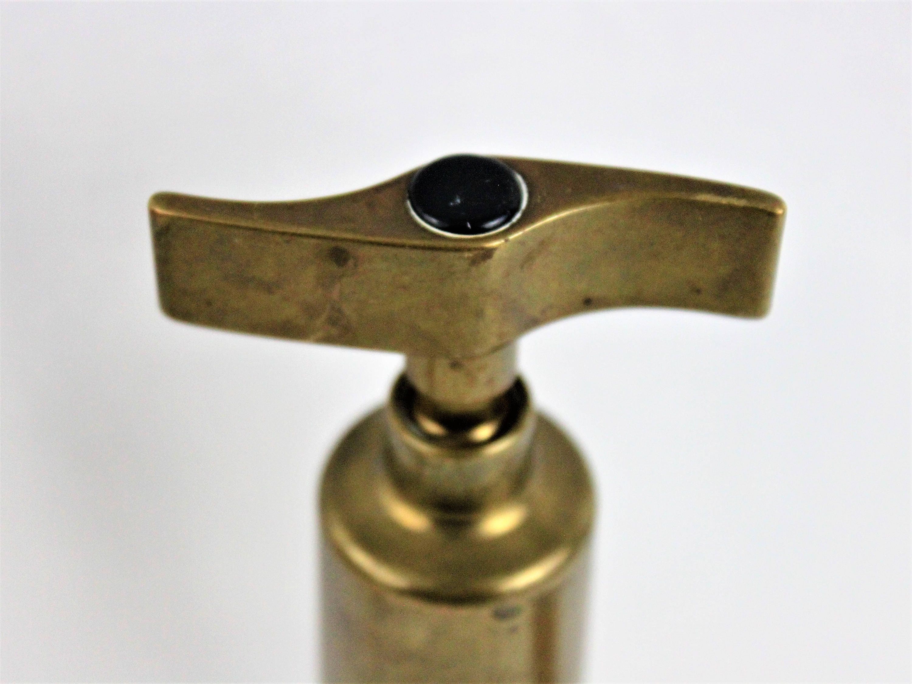 Vintage Italian Solid Brass Closed Barrel Corkscrew