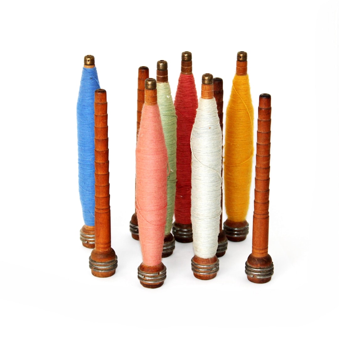 Antique Wooden Shuttle Bobbins, Weaving Spools, Quill Bobbins - Etsy
