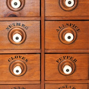 Antique Eight Drawer Wood Spice Cabinet, Spice and Herb Box - Etsy