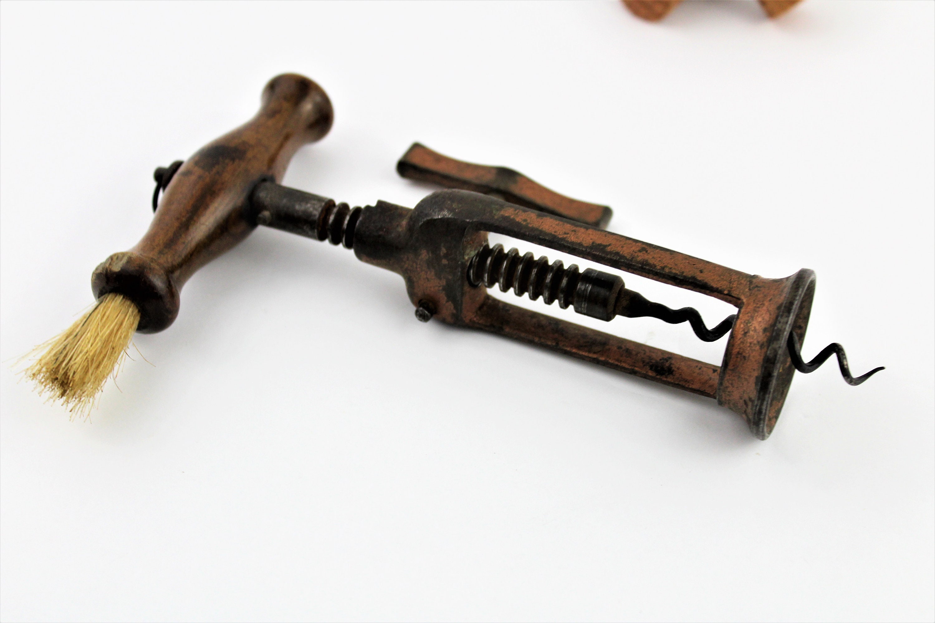 Antique Corkscrew, 1850s English Rack & Pinion design corkscrew, Wine ...