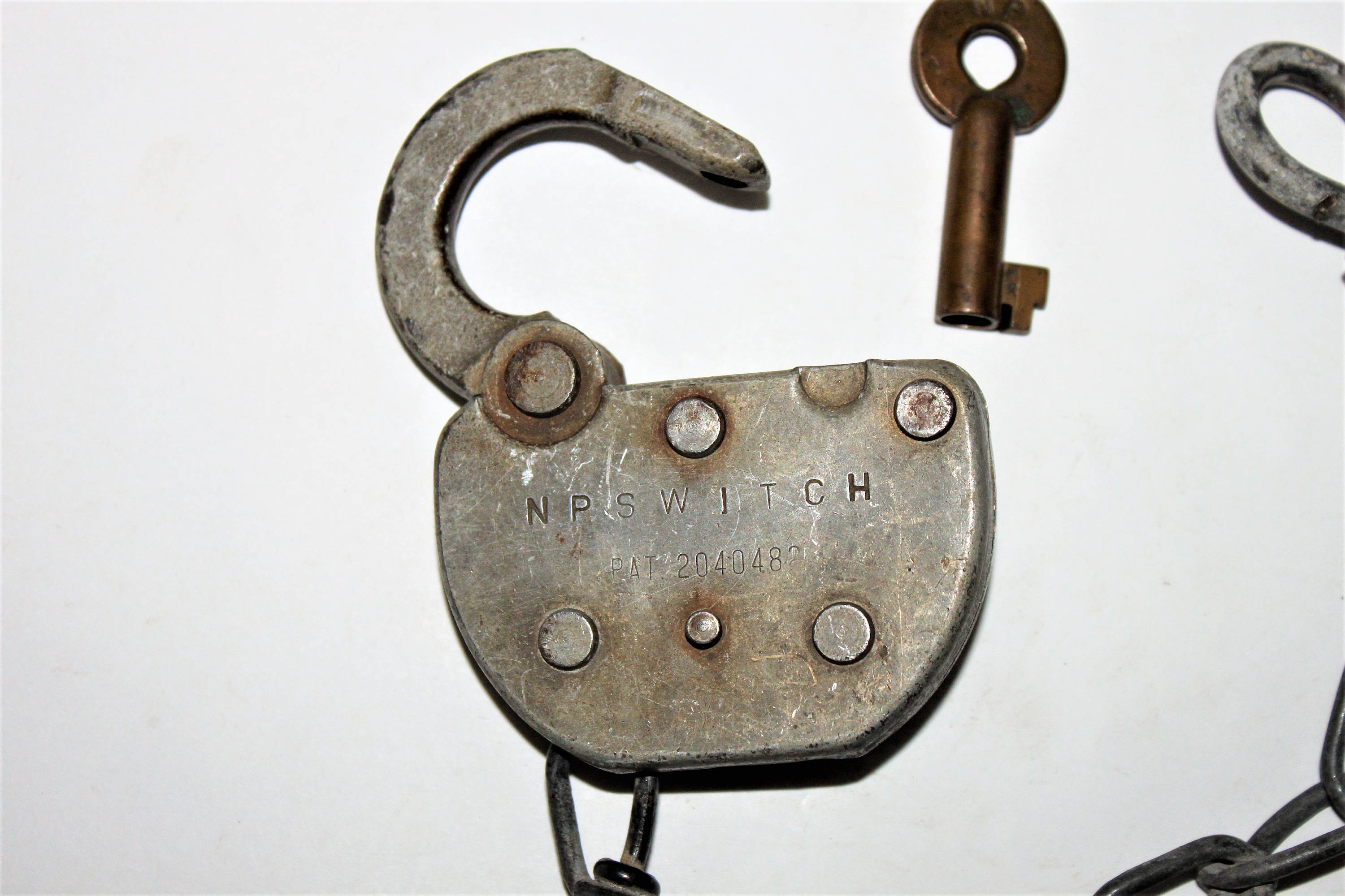 Vintage Lock, Northern Pacific Railroad Switch Lock, Railroad Memorabilia