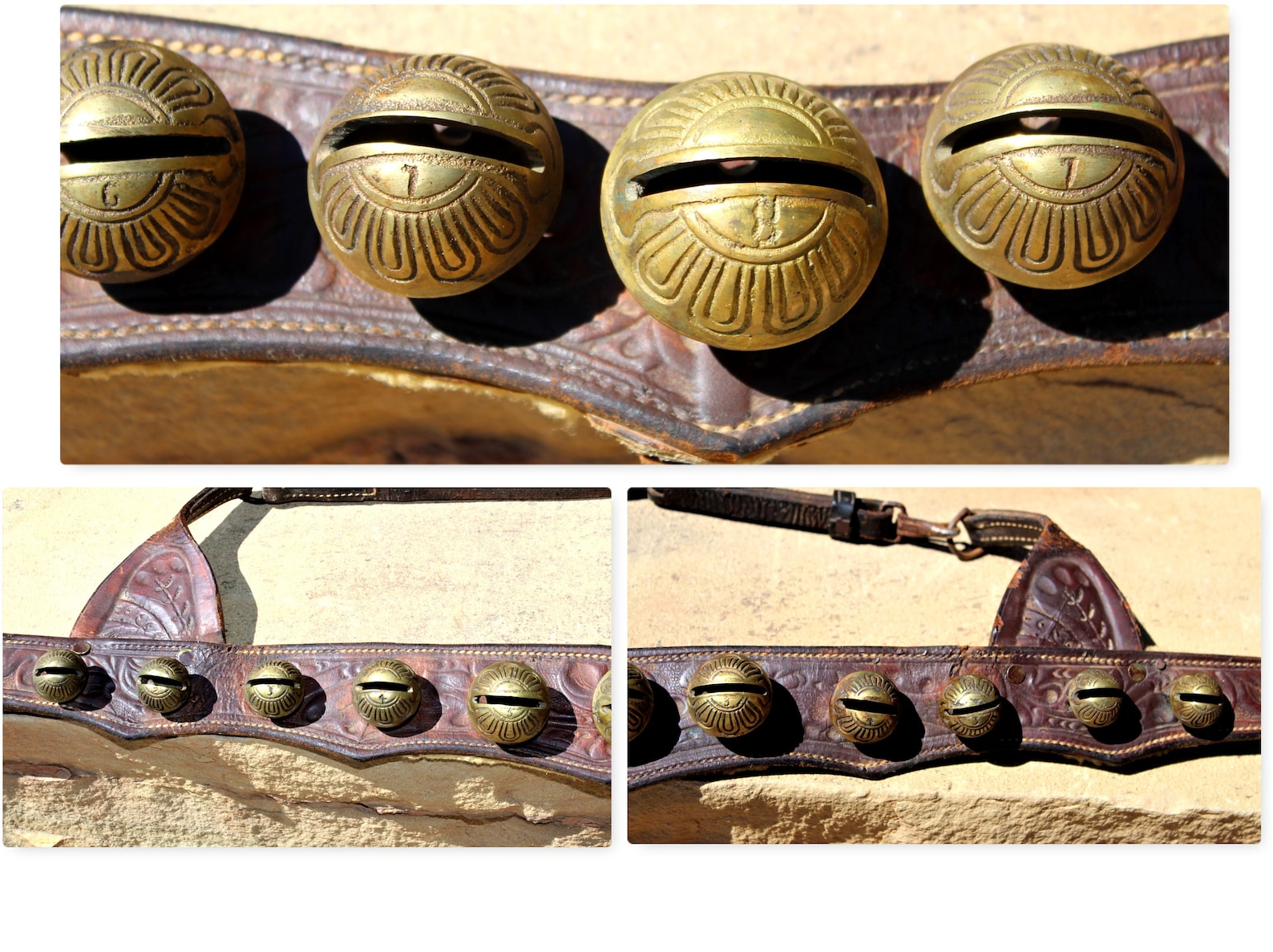 Large Set of Brass Sleigh Bells Horse Breast Collar Bells - Etsy