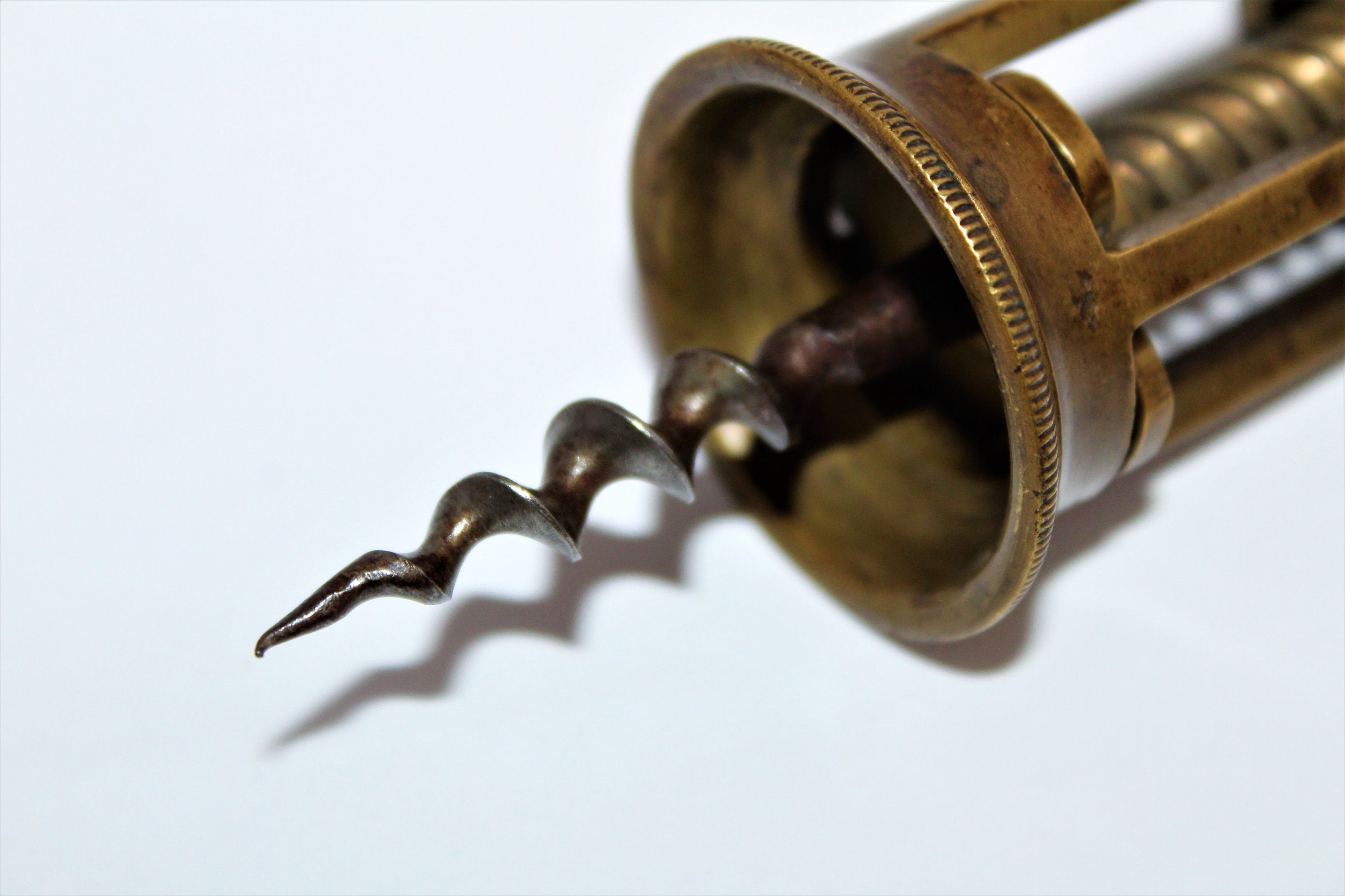 Antique Italian Four Pillar Corkscrew, Wine Bottle Opener