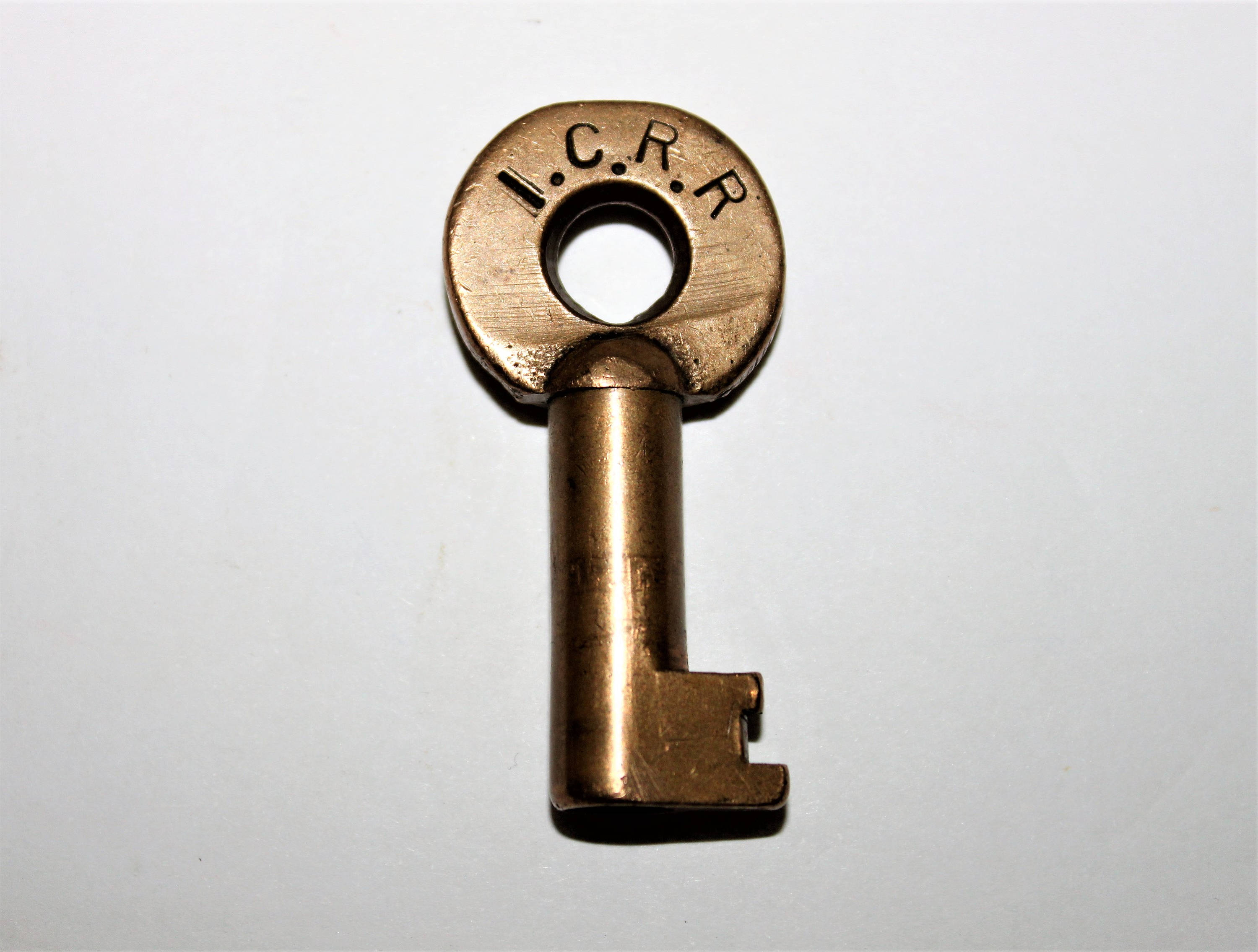Vintage 1947 Adlake ICRR, Illinois Central Railroad Switch lock with Brass Barrel Key