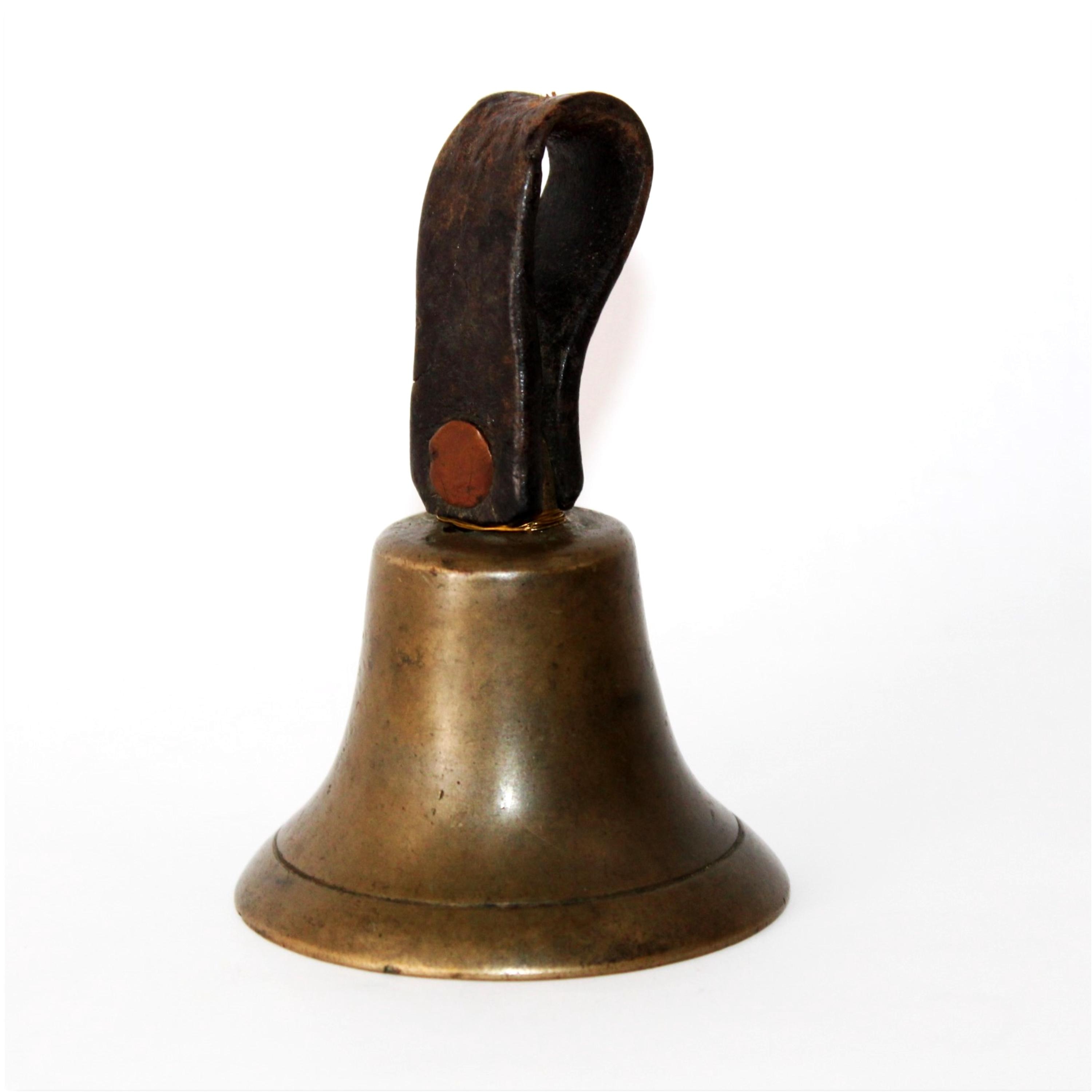 Vintage Brass Farm Animal Bell: Rustic Farmhouse Decor for Goats or Sheep