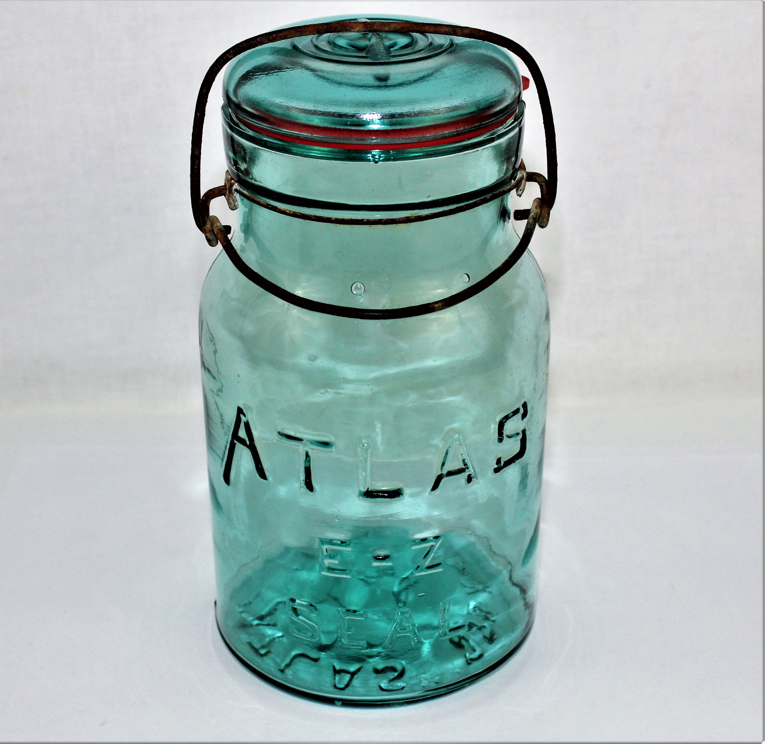 Antique Glass Jar Quart Size Jar Blue Canning Jar Antique Farm Antique Glass Jar Quart Size Jar Blue Canning Jar Antique Farm
