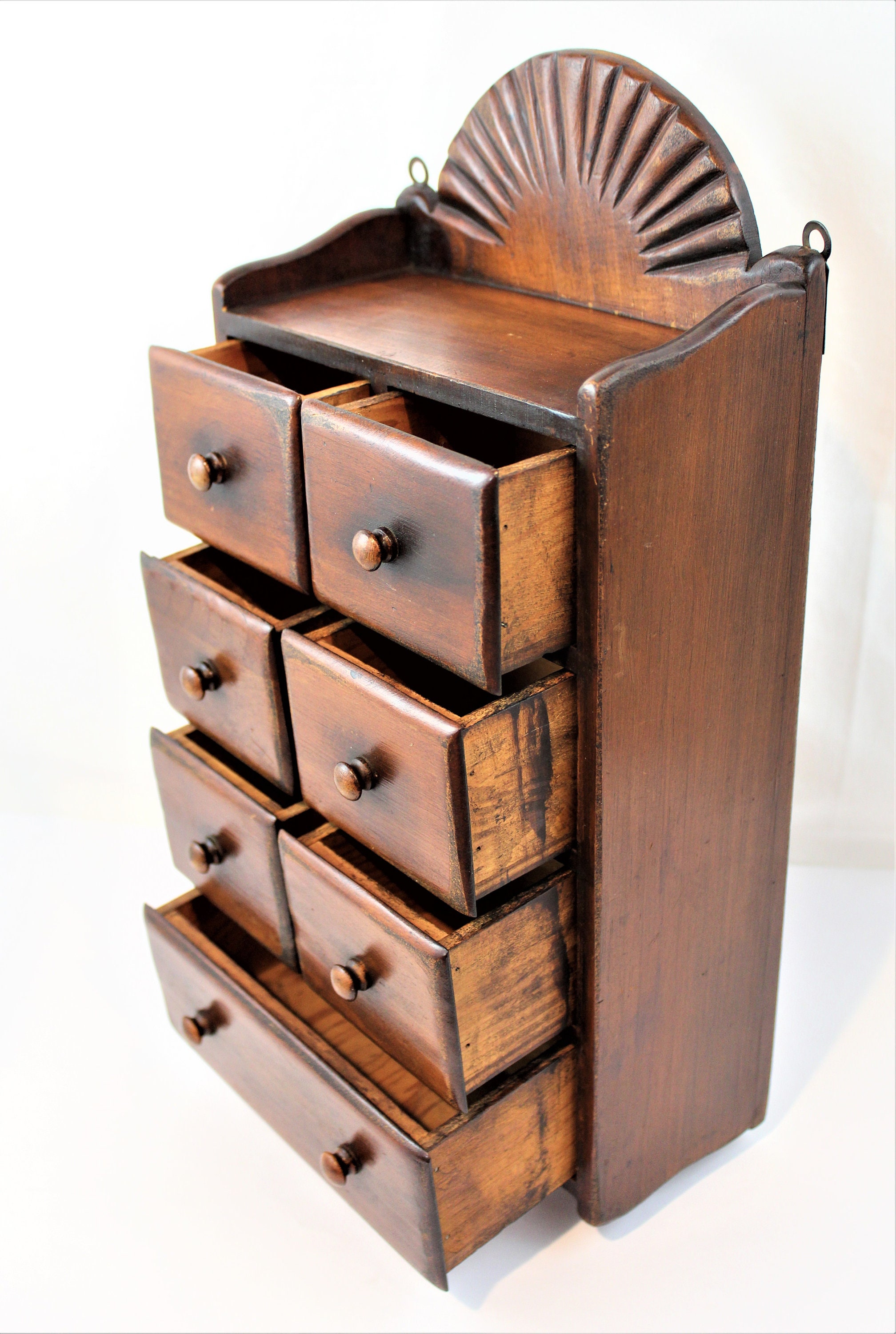 Seven Drawer Spice Cabinet, Wall Hanging Spice Case