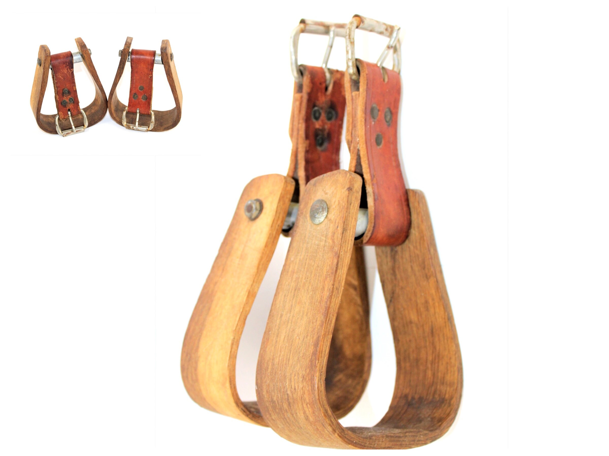 Western Wood Stirrups, Western Memorabilia, Western Decor