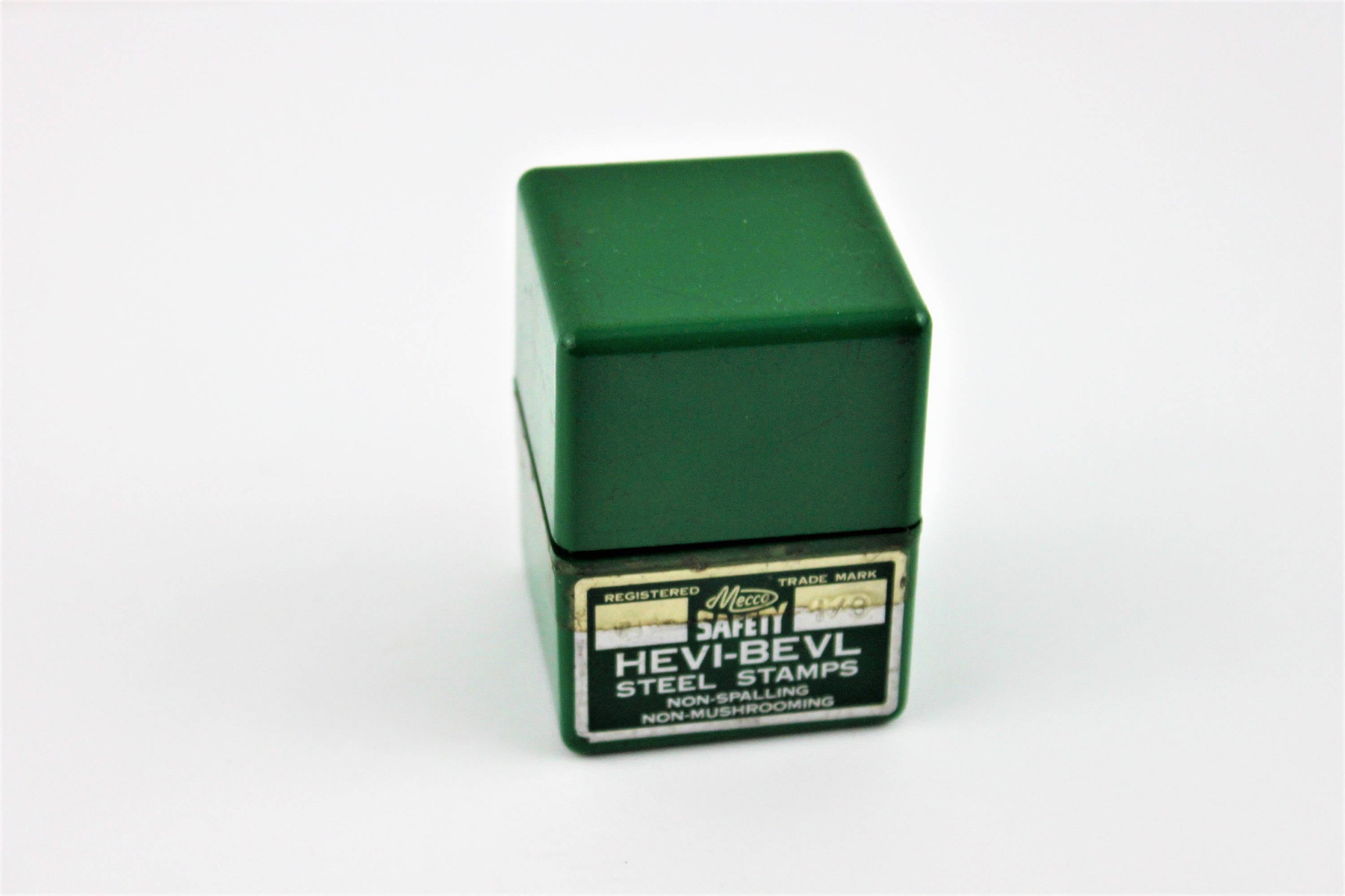 Vintage Mecco Safety Hevi-Bevl Steel 1/8 Number Punch Set, Industrial ...