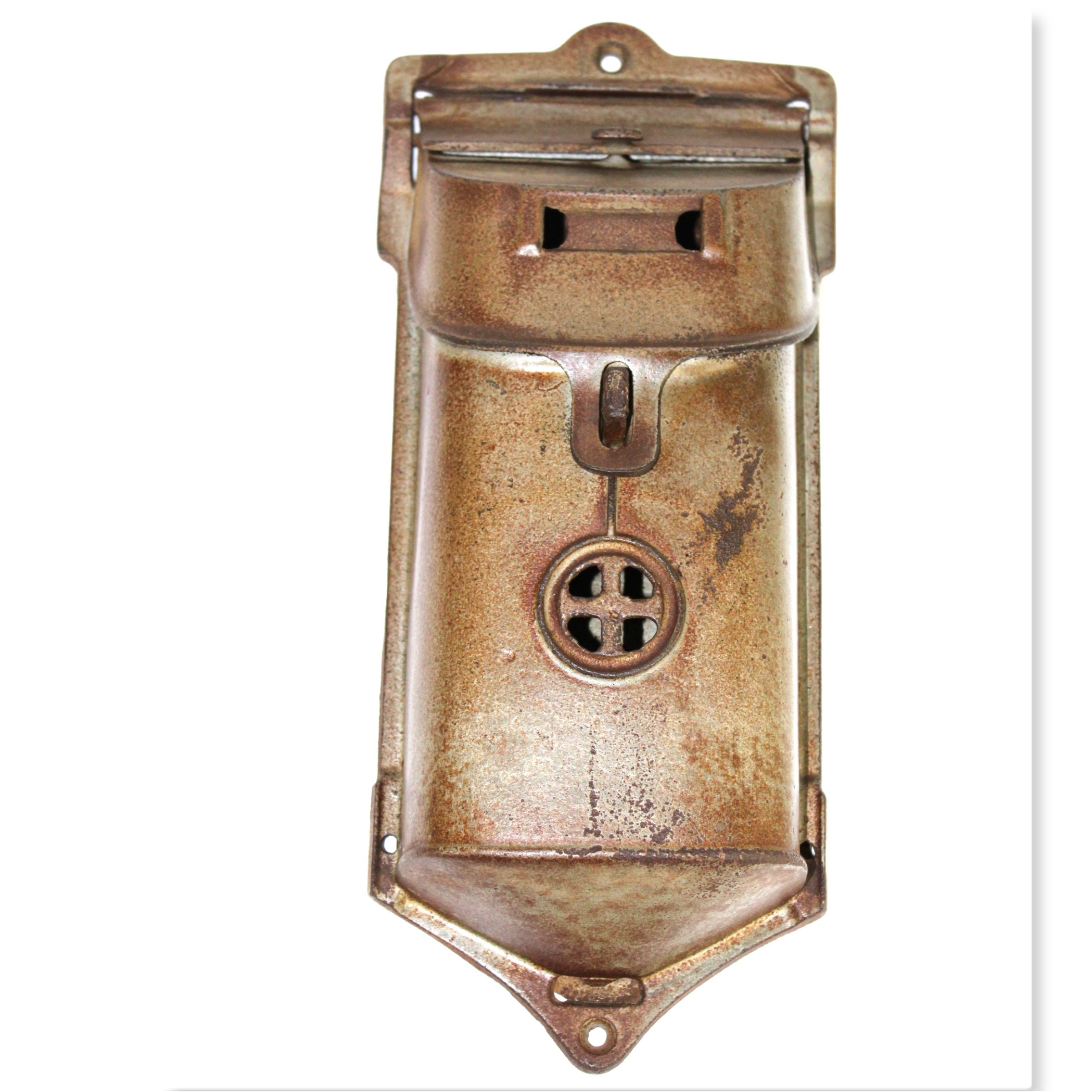 1930s Griswold Cast Iron Wall Hanging Mailbox, Vintage Mailbox 1930s Griswold Cast Iron Wall Hanging Mailbox, Vintage Mailbox
