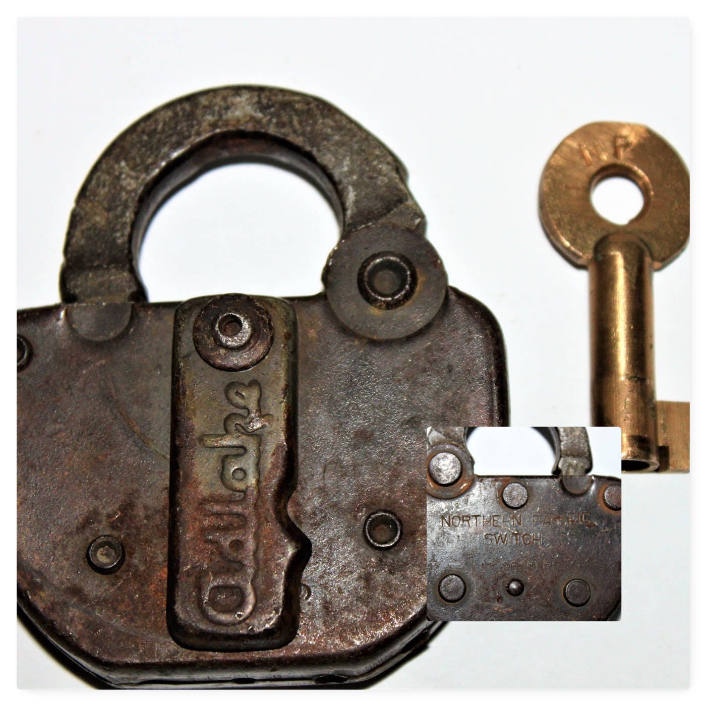 Vintage Adlake 1949 Switch Lock and Brass Hollow Barrel Key for ...