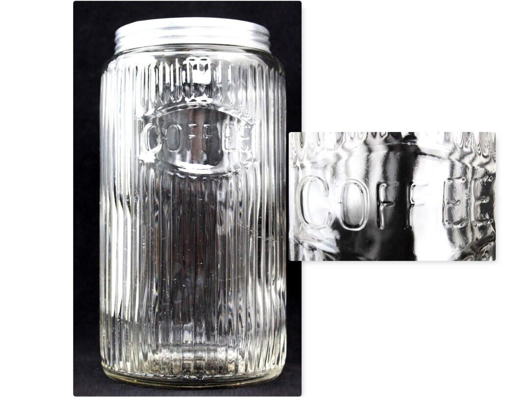 Antique Hoosier Cabinet Glass Coffee Canister, Traditional Mission ...