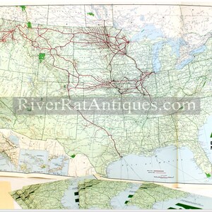 1971 Burlington Northern Railroad Route Map, Railroadiana - Etsy