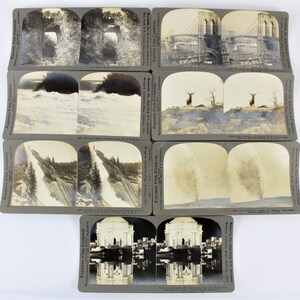 14 - Antique Keystone 3D Stereograph Cards, Stereoscope Cards, Black ...