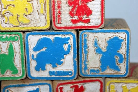 Vintage 26 Walt Disney Character’s, Children’s ABC Wooden Blocks