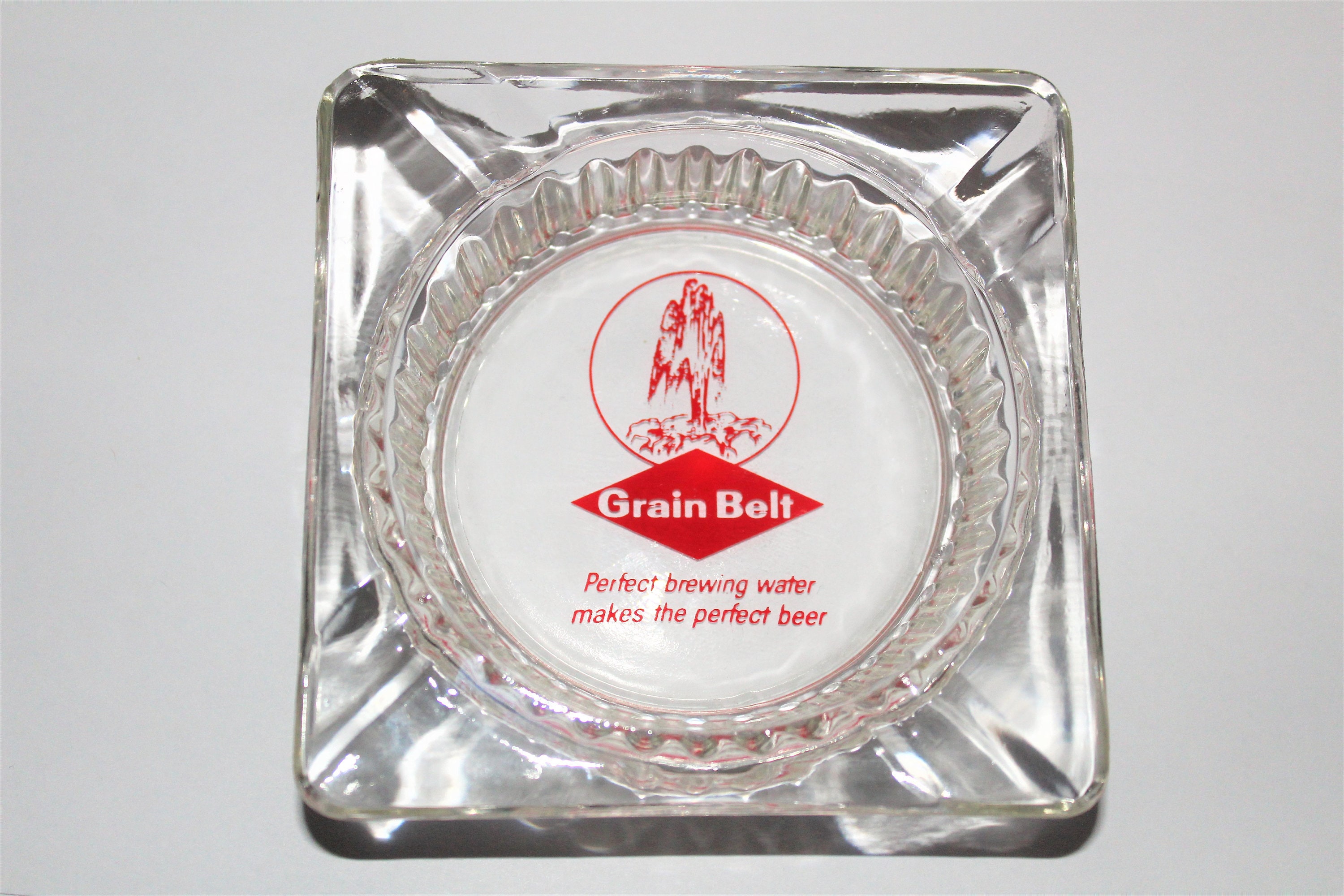 Vintage Barware / Grain Belt Ashtray / Mid Century Barware / Grain Belt ...