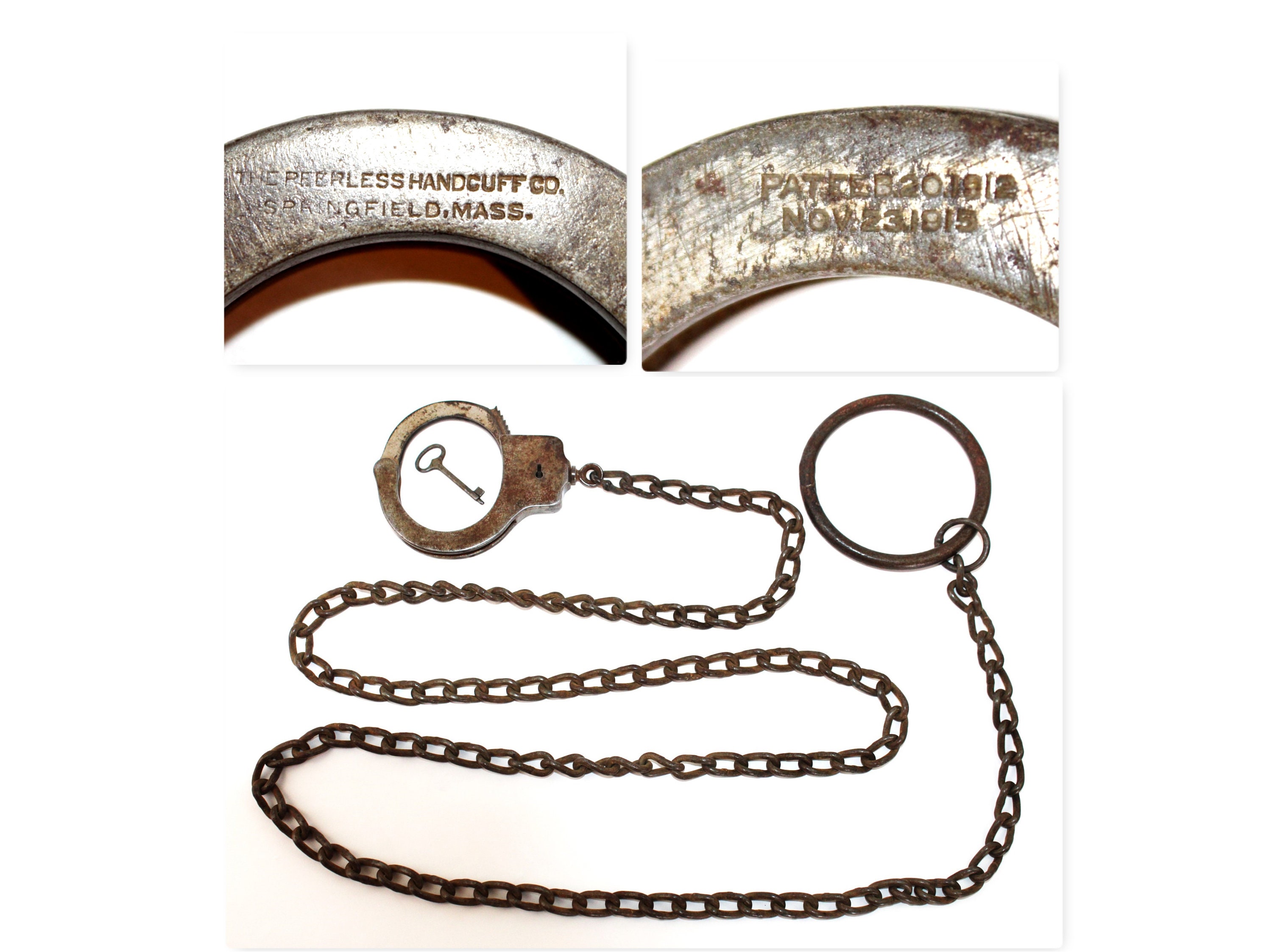 Peerless Lead Chain Cuff, Peerless Handcuff Co, Leg Shackles