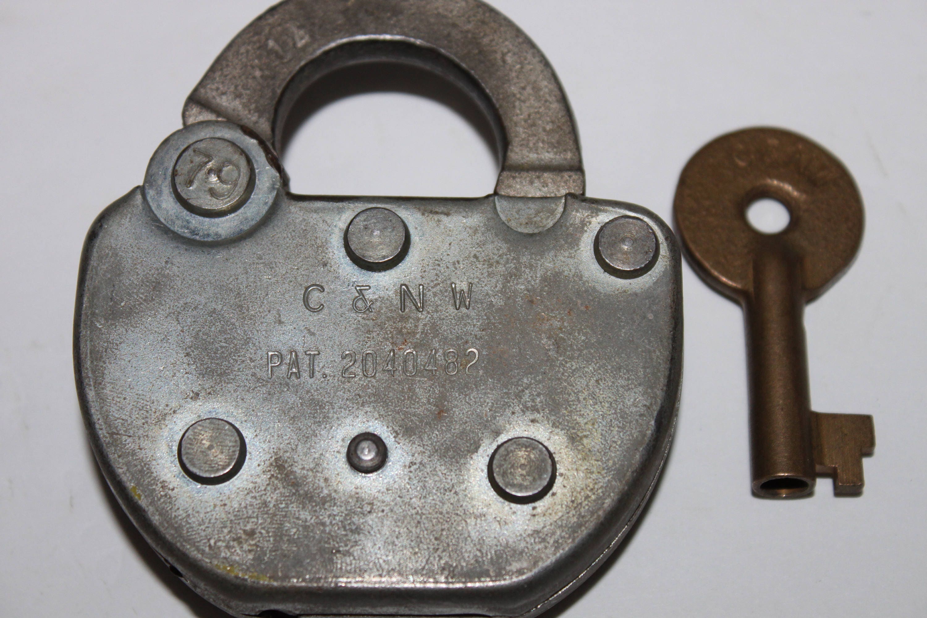 Vintage 1979 Adlake Chicago Northwestern Railroad Switch lock with ...
