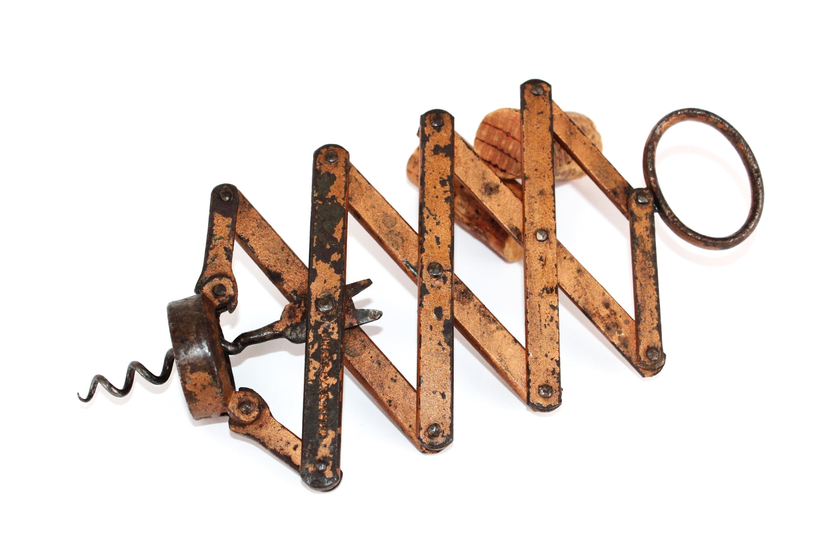 Antique Corkscrew, Wier’s 1884 Compound Lever Corkscrew, Wine Bottle Opener