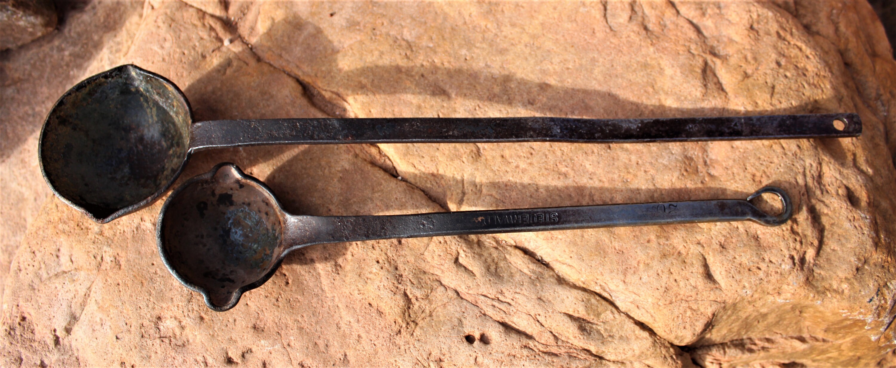 Pair of Antique Smelting Ladles, Blacksmithing Tools