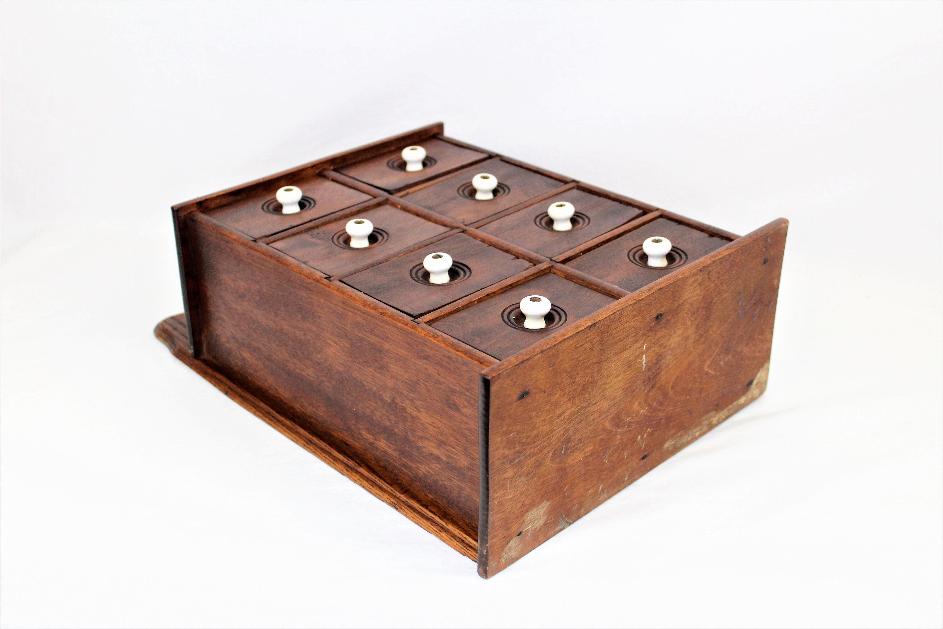 Antique Farm Ware/ Hanging Spice Cabinet / Primitive Decor / Spice Storage