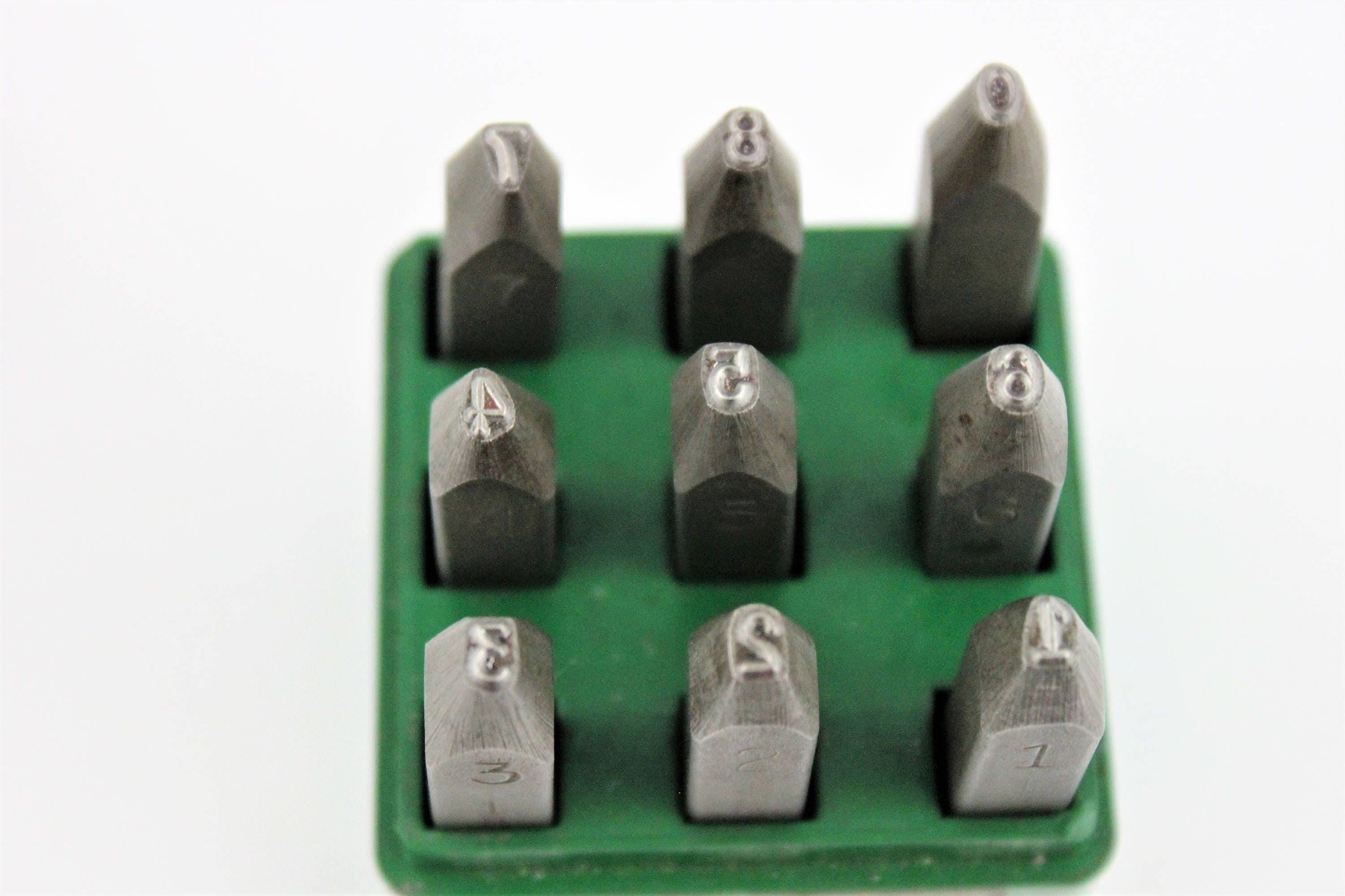 Vintage Mecco Safety Hevi-Bevl Steel 1/8 Number Punch Set, Industrial ...