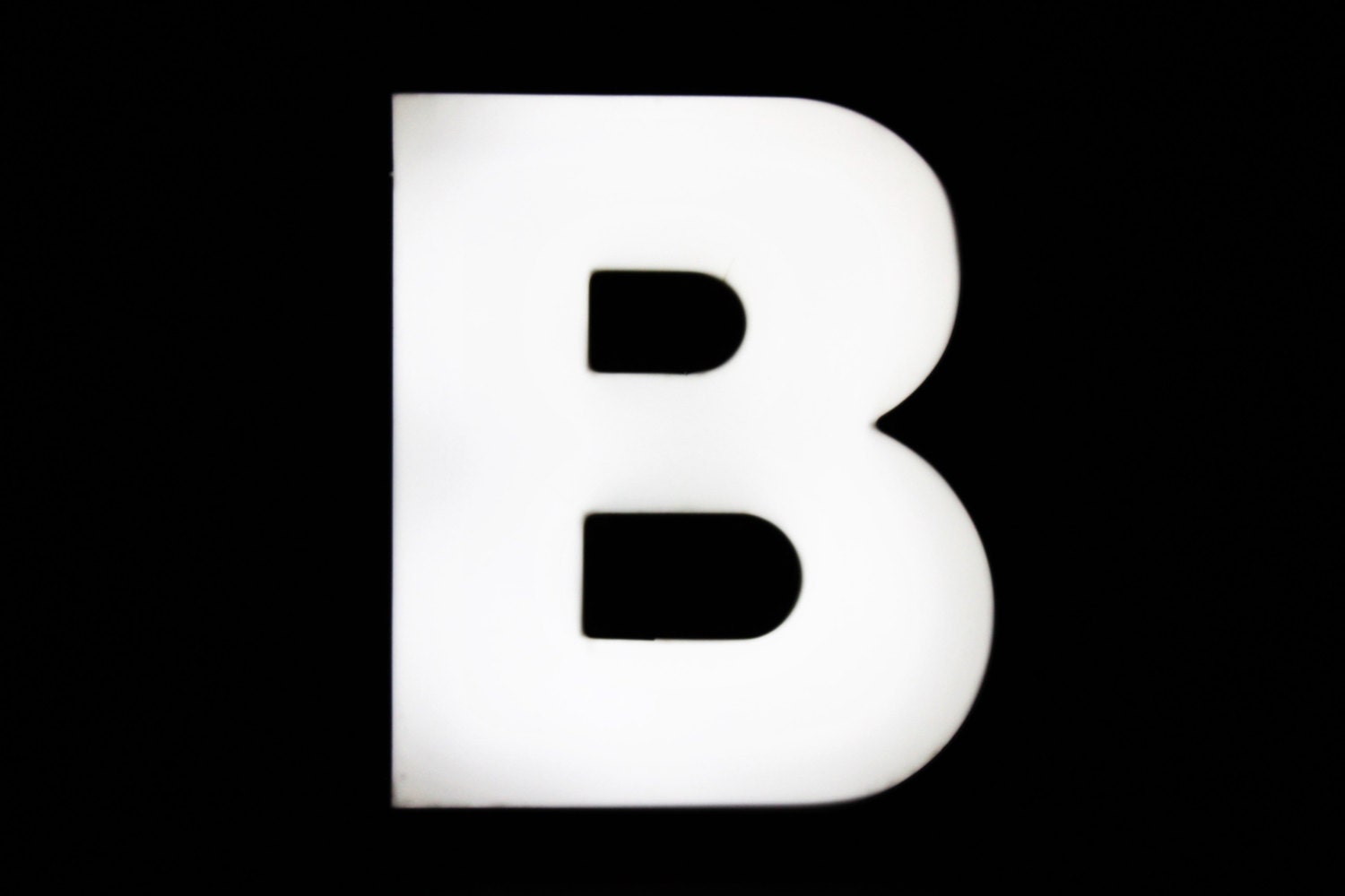 Industrial Neon Sign the Letter B ” Working Neon Light