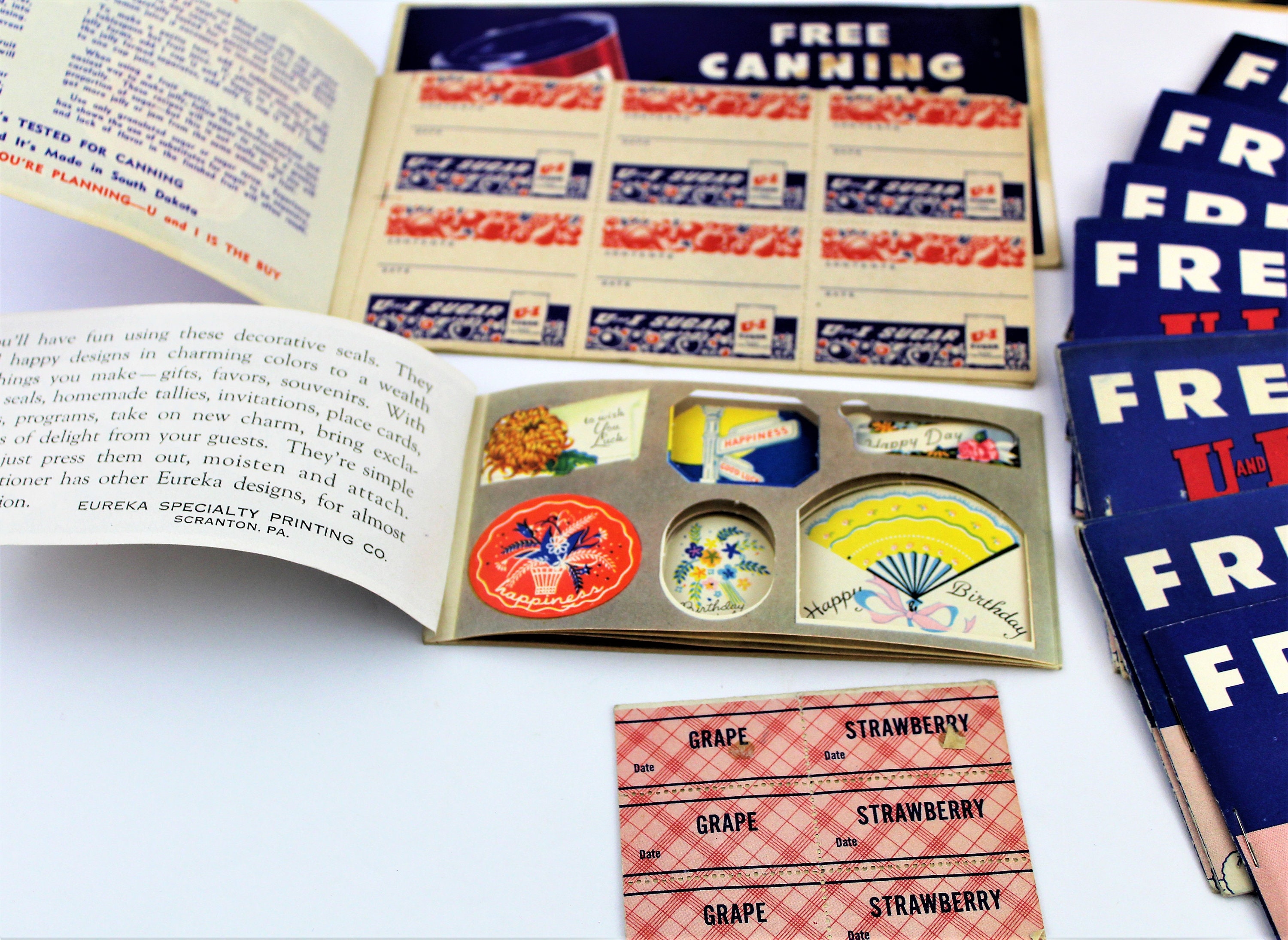 Vintage Collection of 21 Booklets of Adorable Canning Jar Labels for ...