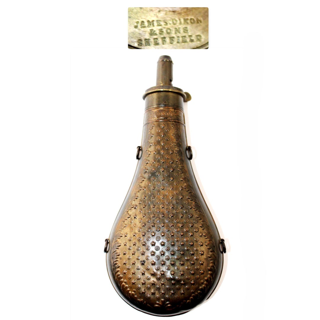 Antique 19th Century Civil War Powder Flask by James Dixon & Sons ...