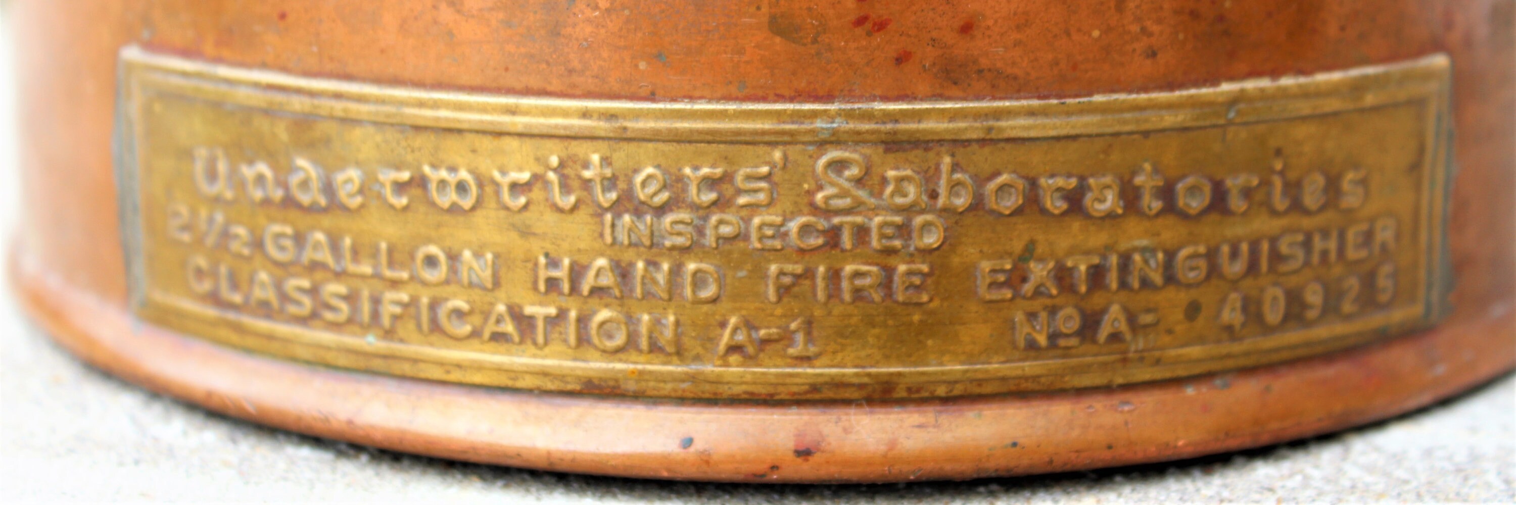 Fire Memorabilia / Guargene Fire Extinguisher / Fire Fighter / Antique ...