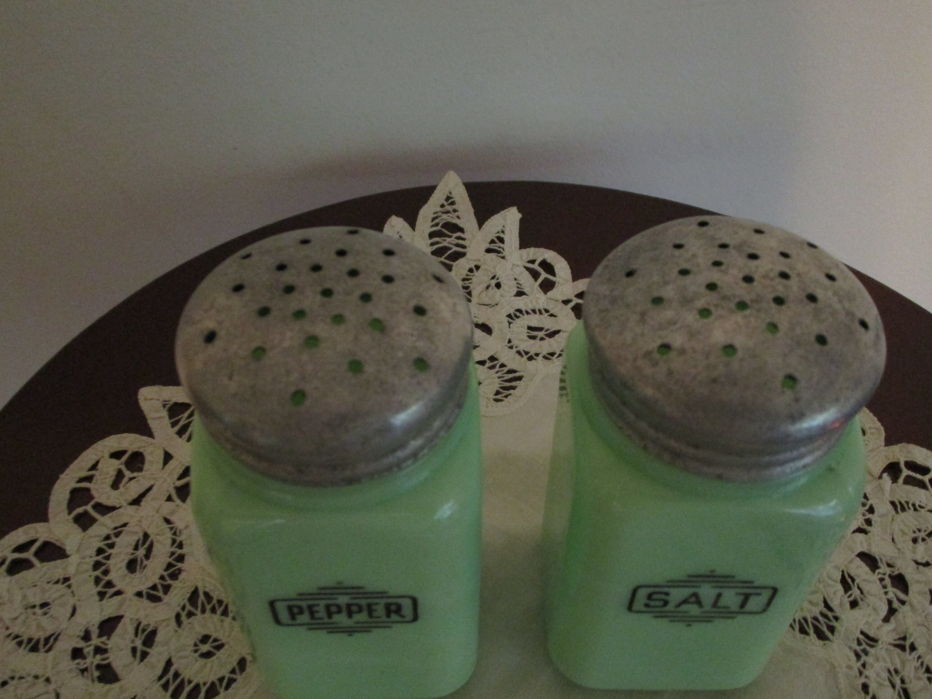 Jadeite Salt and Pepper Shakers - Etsy