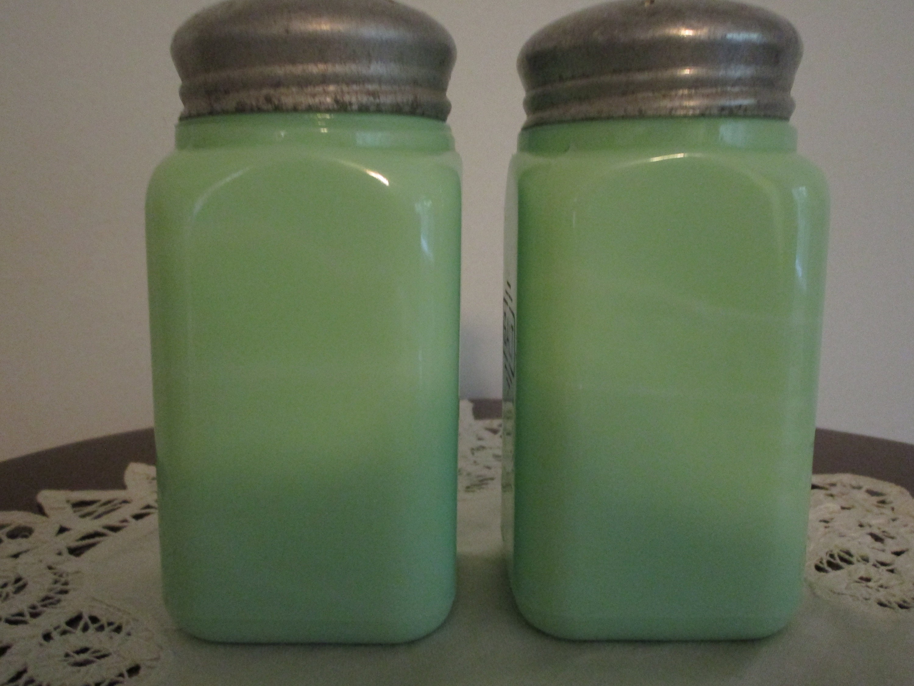 Jadeite Salt and Pepper Shakers - Etsy