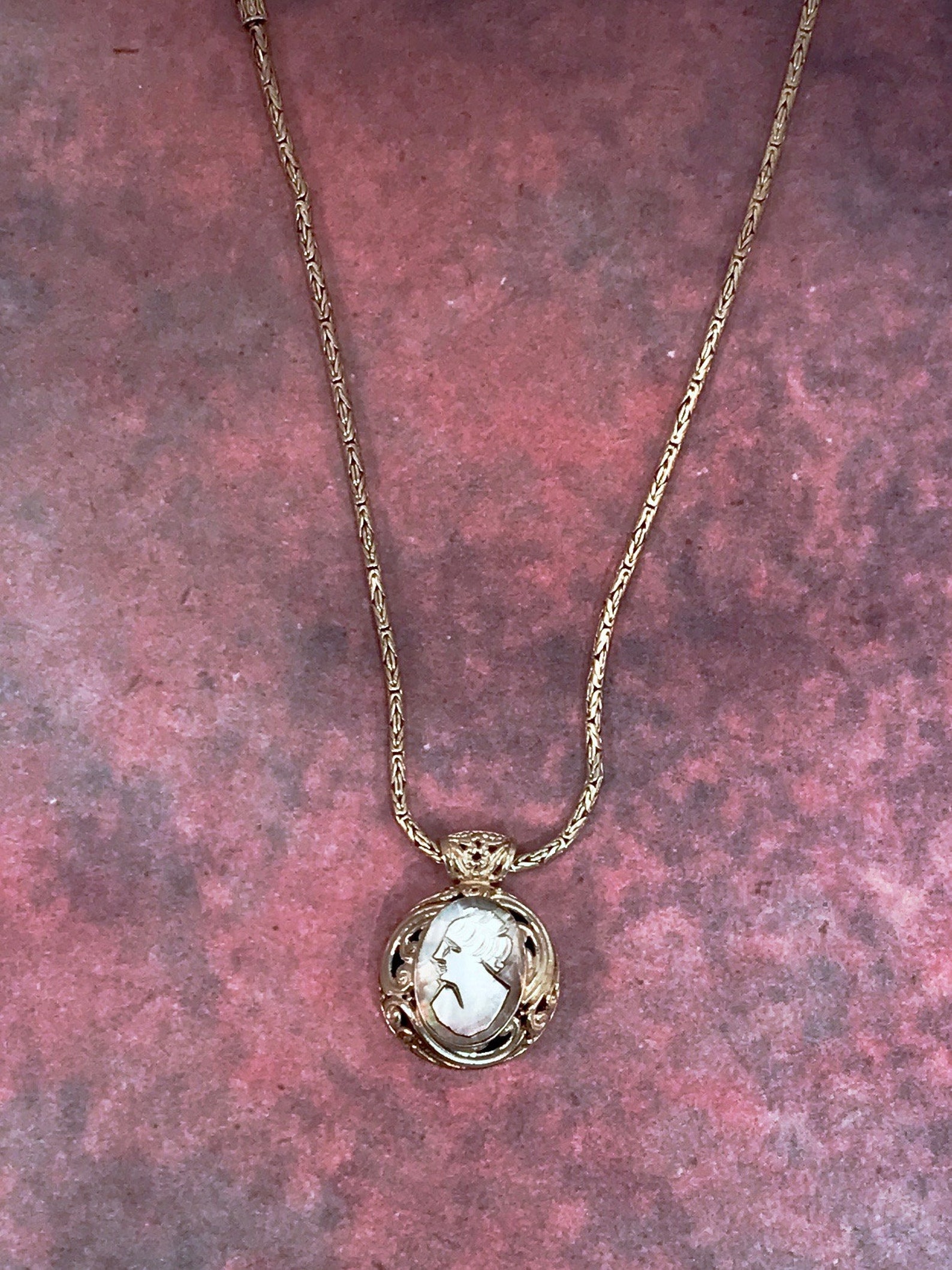 Queen Victoria Shell Cameo on Silver Chain - Etsy