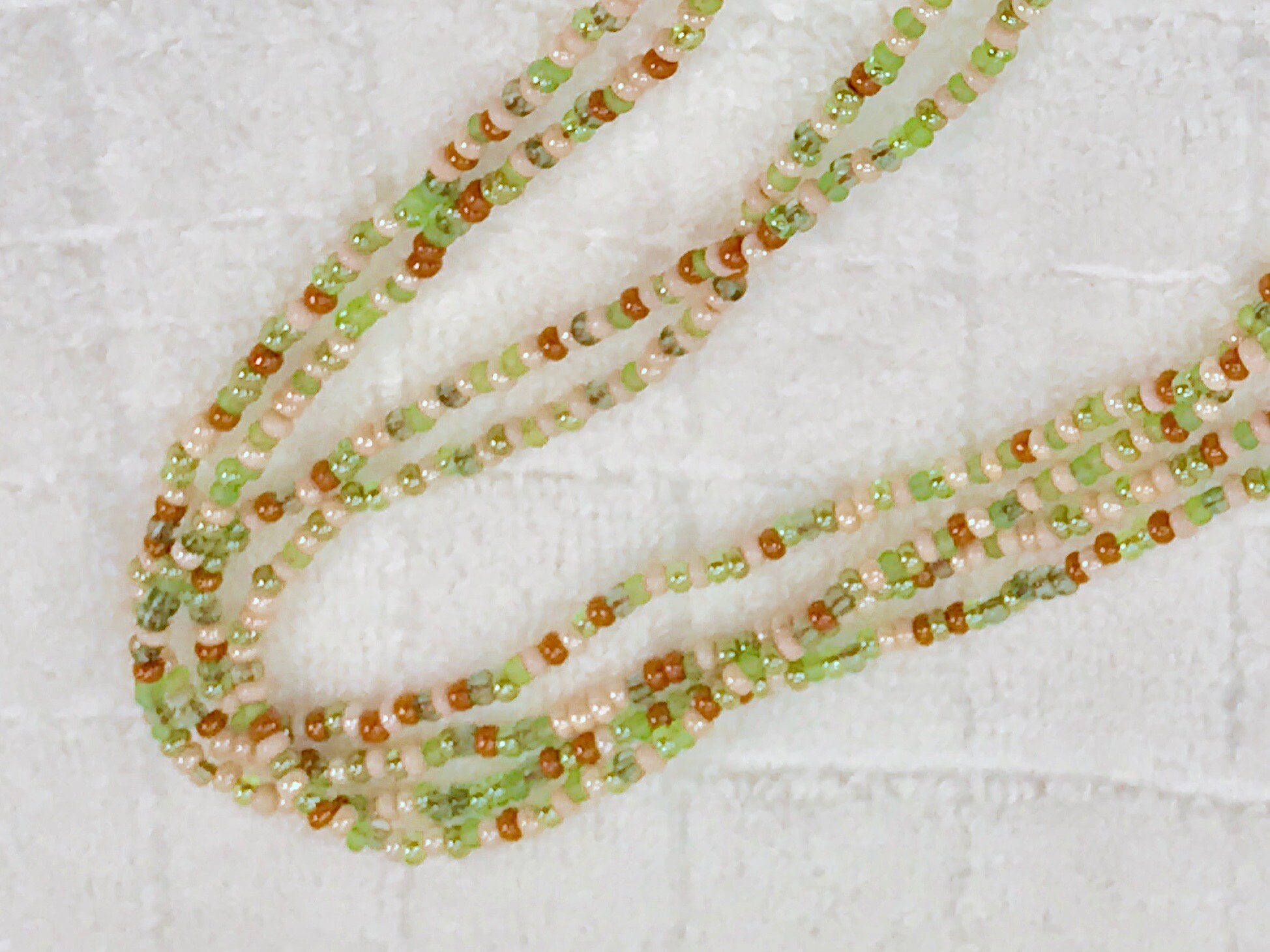 Carved Flower Pendant on Seed Bead Necklace - Etsy