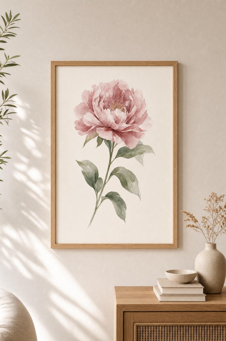 Set of 3 Watercolor Floral Prints | Boho Wildflower Peony Gallery Wall ...