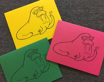 Walrus Card | Etsy