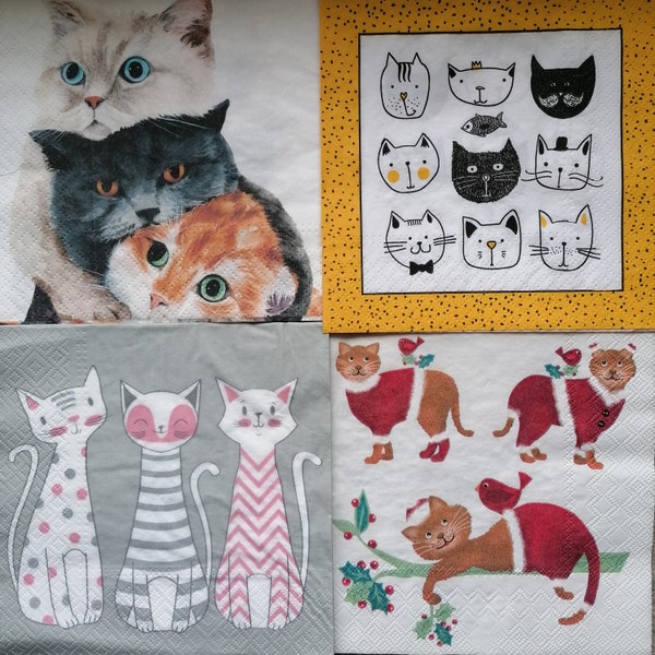 Decoupage Cat - Etsy