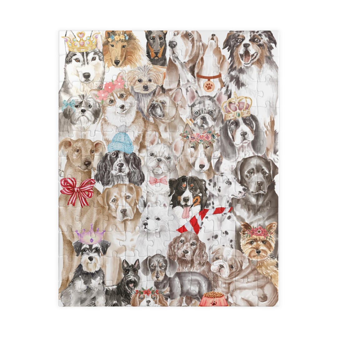 Dog Breed Puzzle | Jigsaw Puzzle for Dog Lovers | Illustrated Dog Breed ...