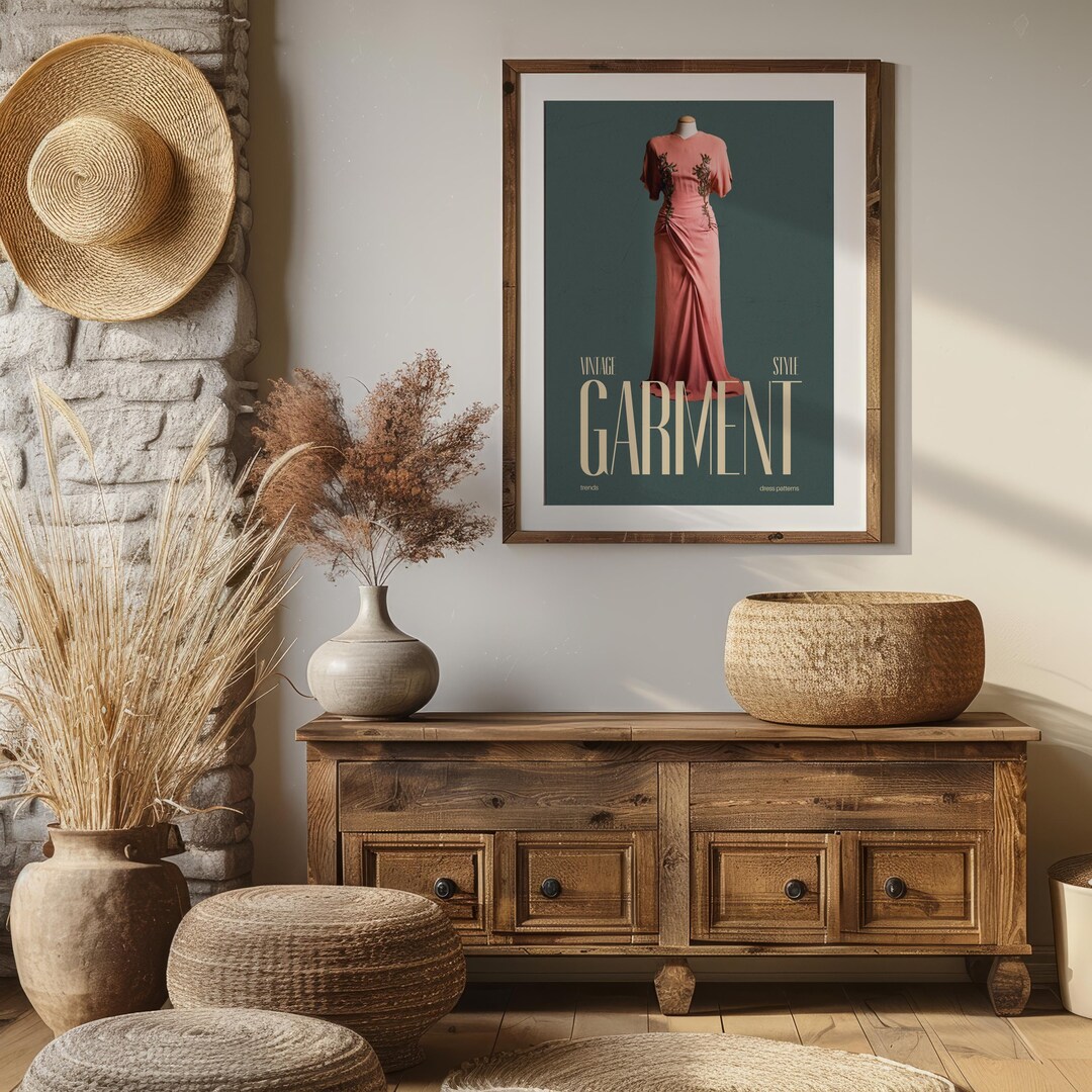 Vintage Garment Sewing Poster | Digital Download | Antique Dressmaking ...