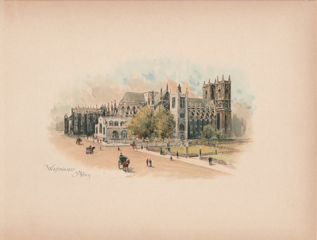 Antique Victorian Art Print-book Plate-lithograph Familiar London ...