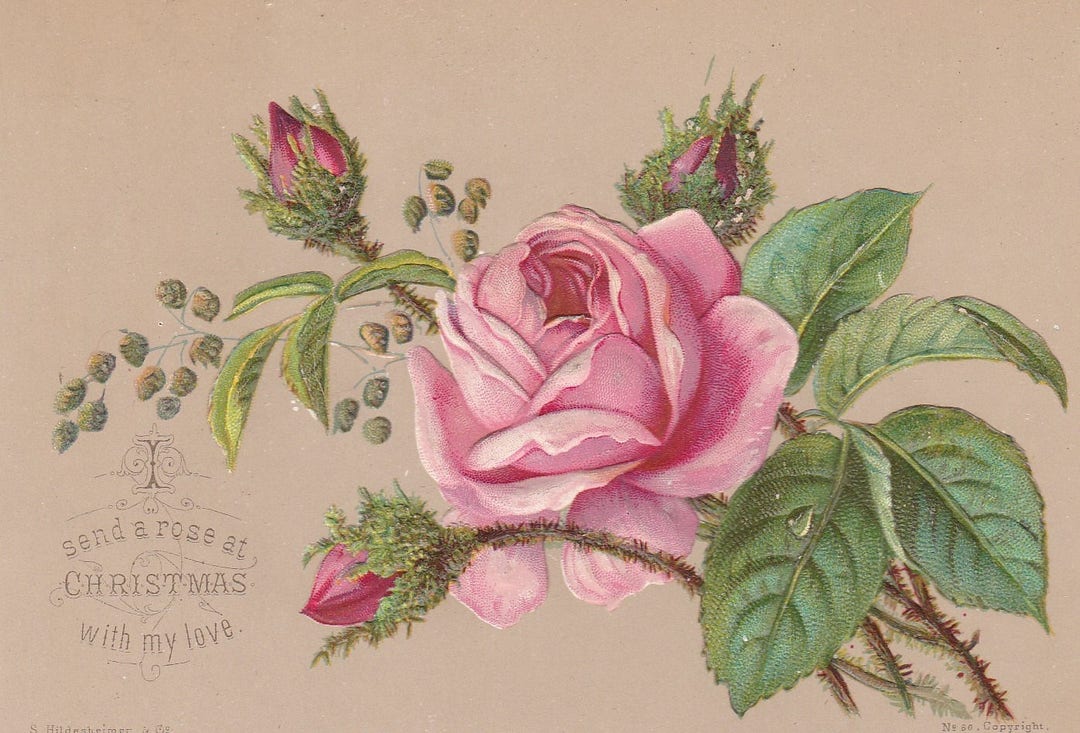 Set of 2-antique Paper Ephemera Victorian Christmas Paper Diecut Card ...