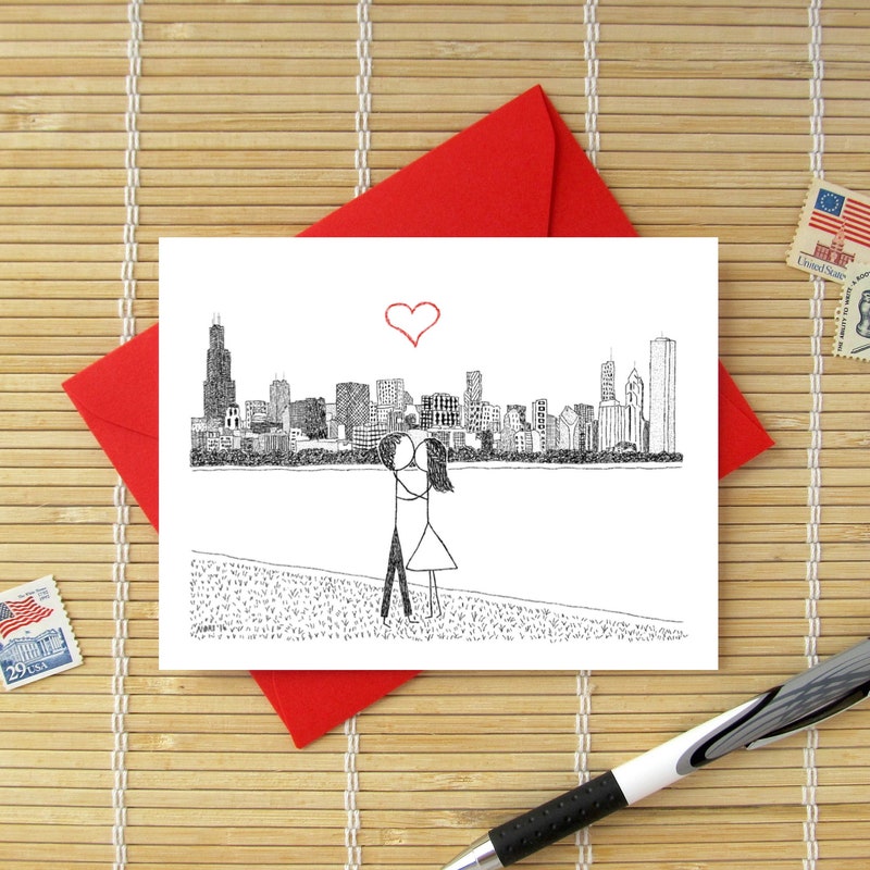 Chicago Card - Etsy