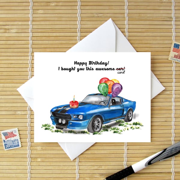 Car Pun Card - Etsy