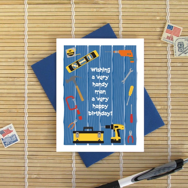Handy Man Birthday Card - Etsy