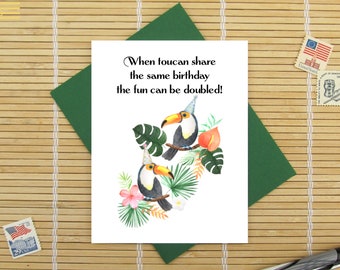 Share the Same Birthday Card | Etsy