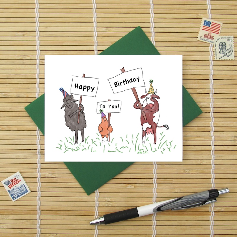 Smiling Critters Birthday - Etsy